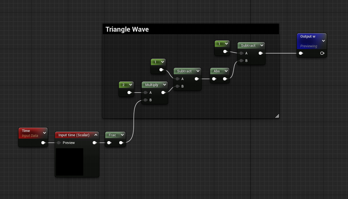 Fabrizio Bergamo - Triangle Wave Function/Modulation - Unreal Engine