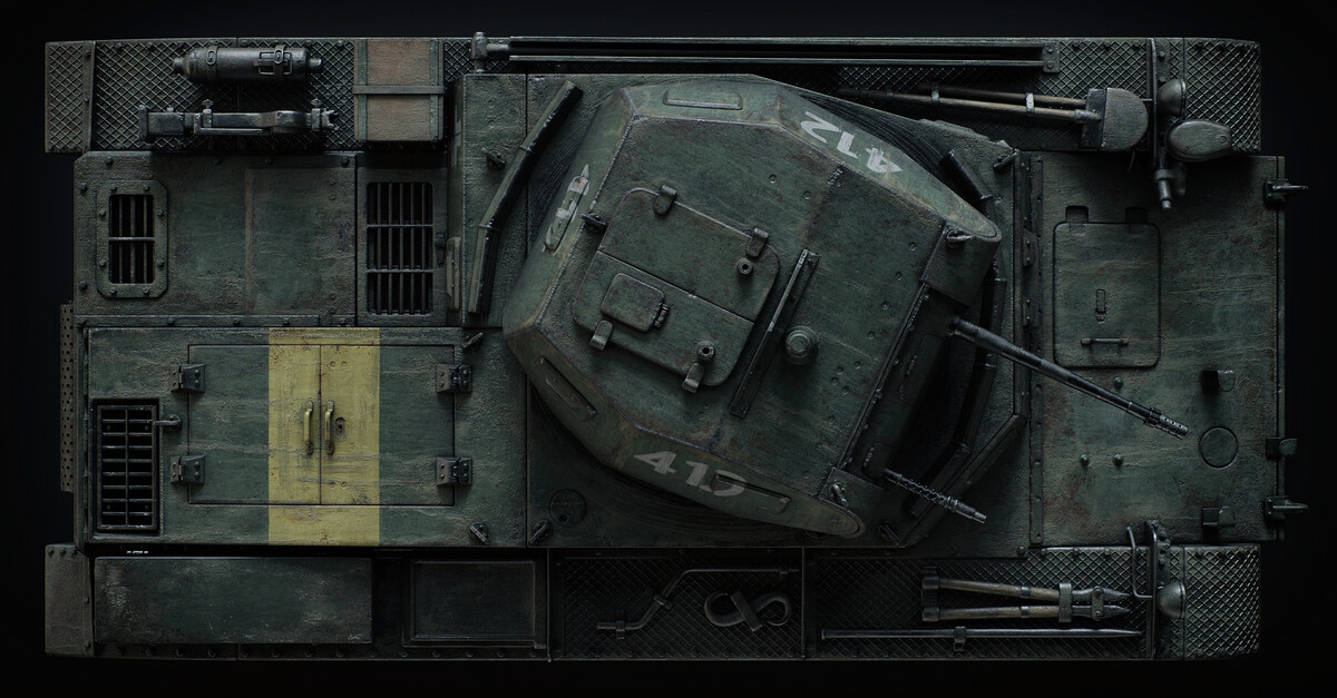 ArtStation - Panzer II | Texturing progress