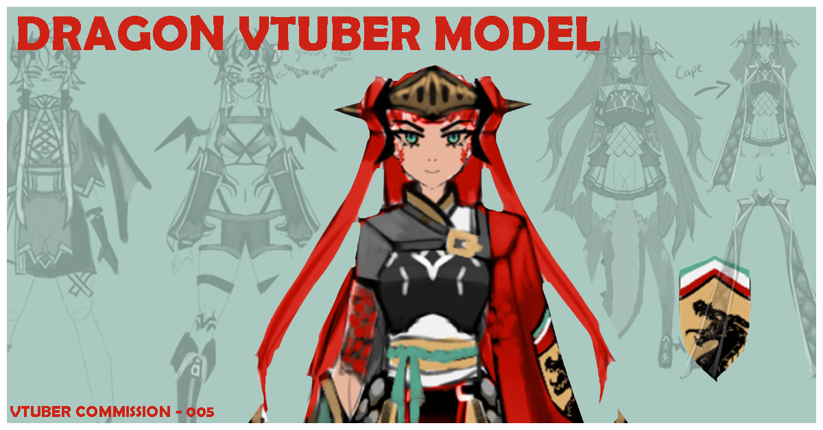 ArtStation - Vtuber Model Commission 004 - Dragon Vtuber