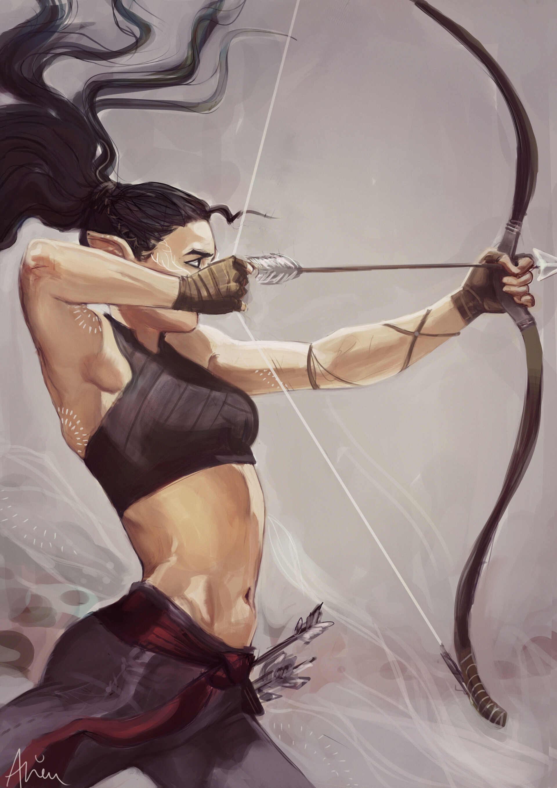 bow and arrow art reference