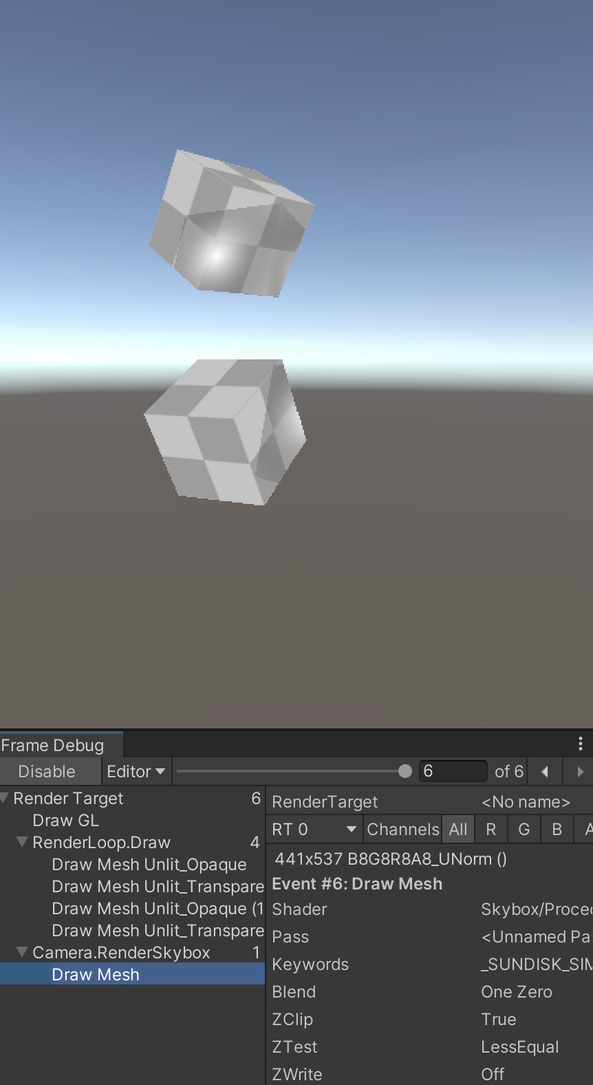 Danylo Hoshko Unity Scriptable Rendering Pipeline Devlog 2 Skybox Frame Clearing Geometry