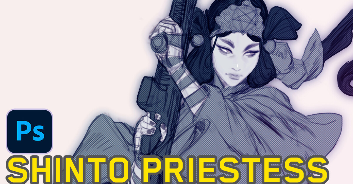 ArtStation - Shinto Warrior Priestess