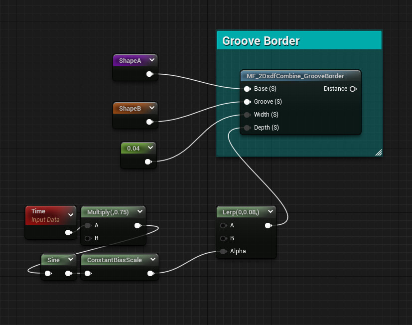 Fabrizio Bergamo - 2D SDF - Combine Shapes - Material Function Library UE5