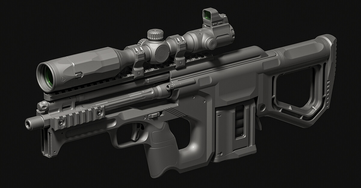 ArtStation - CMR rifle wips
