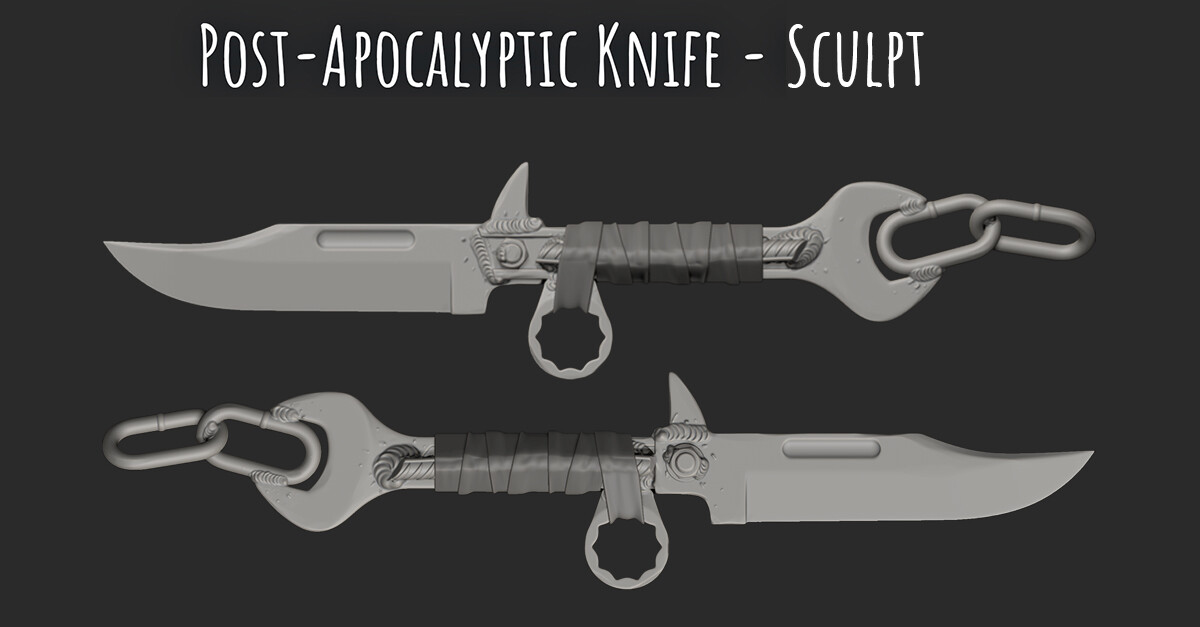 ArtStation - Post-Apocalyptic Knife - Sculpt