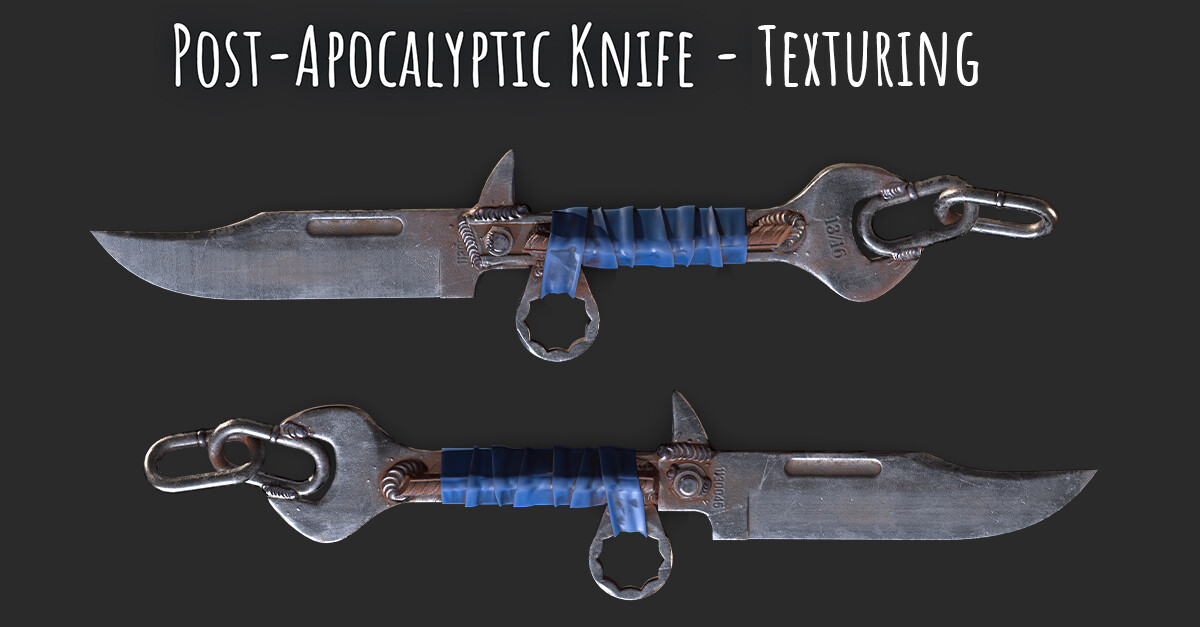 ArtStation - Post-Apocalyptic Knife - Texturing