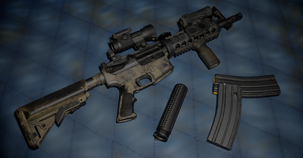 ArtStation - m4 texturing progress