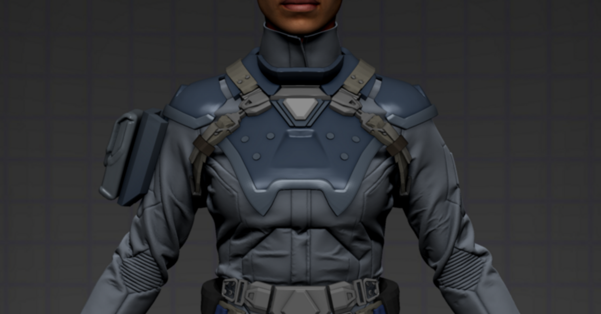 ArtStation - updating armor placement w/ new coat