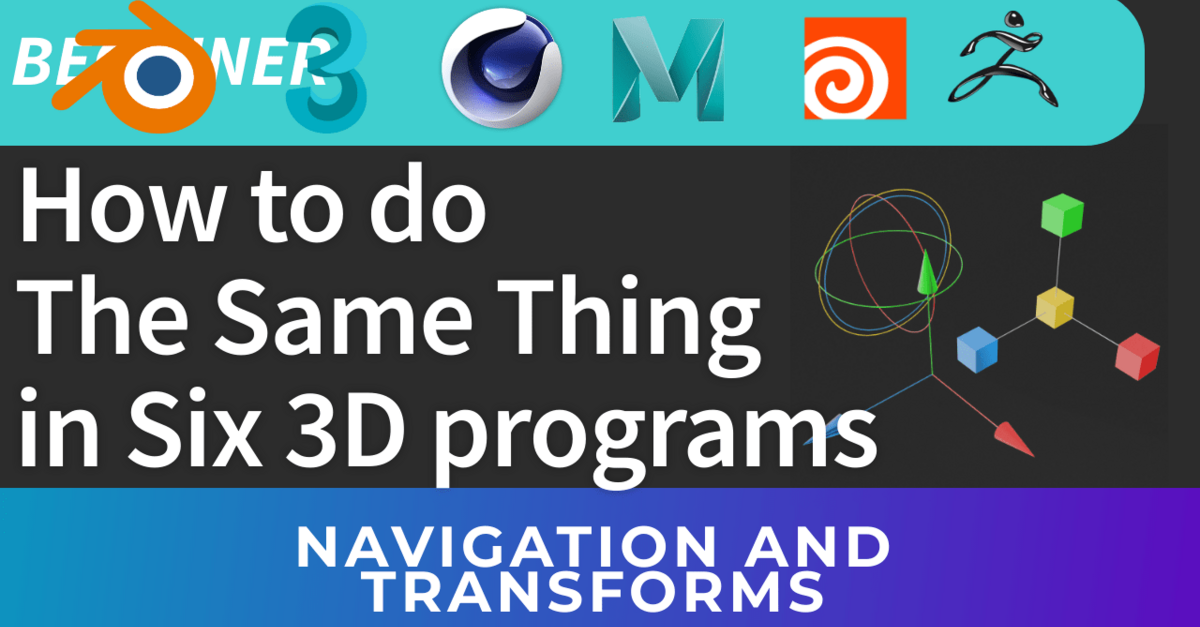 ArtStation - Navigation and Transforms - The Exact Same Thing in Six 3D ...