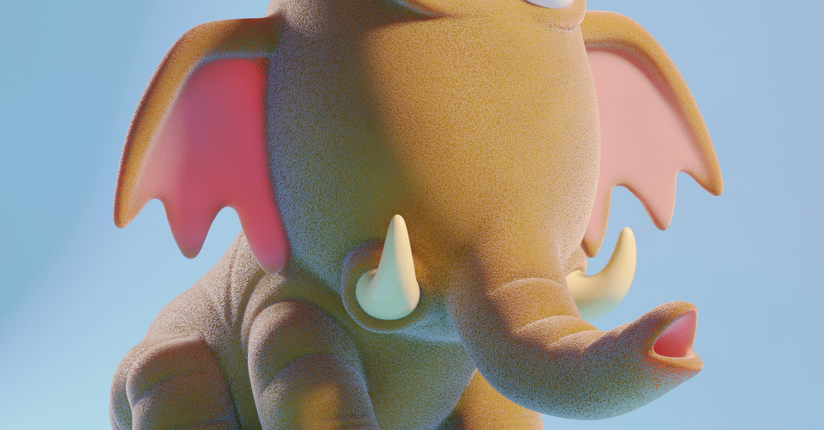 ArtStation - Cute baby mastodon character