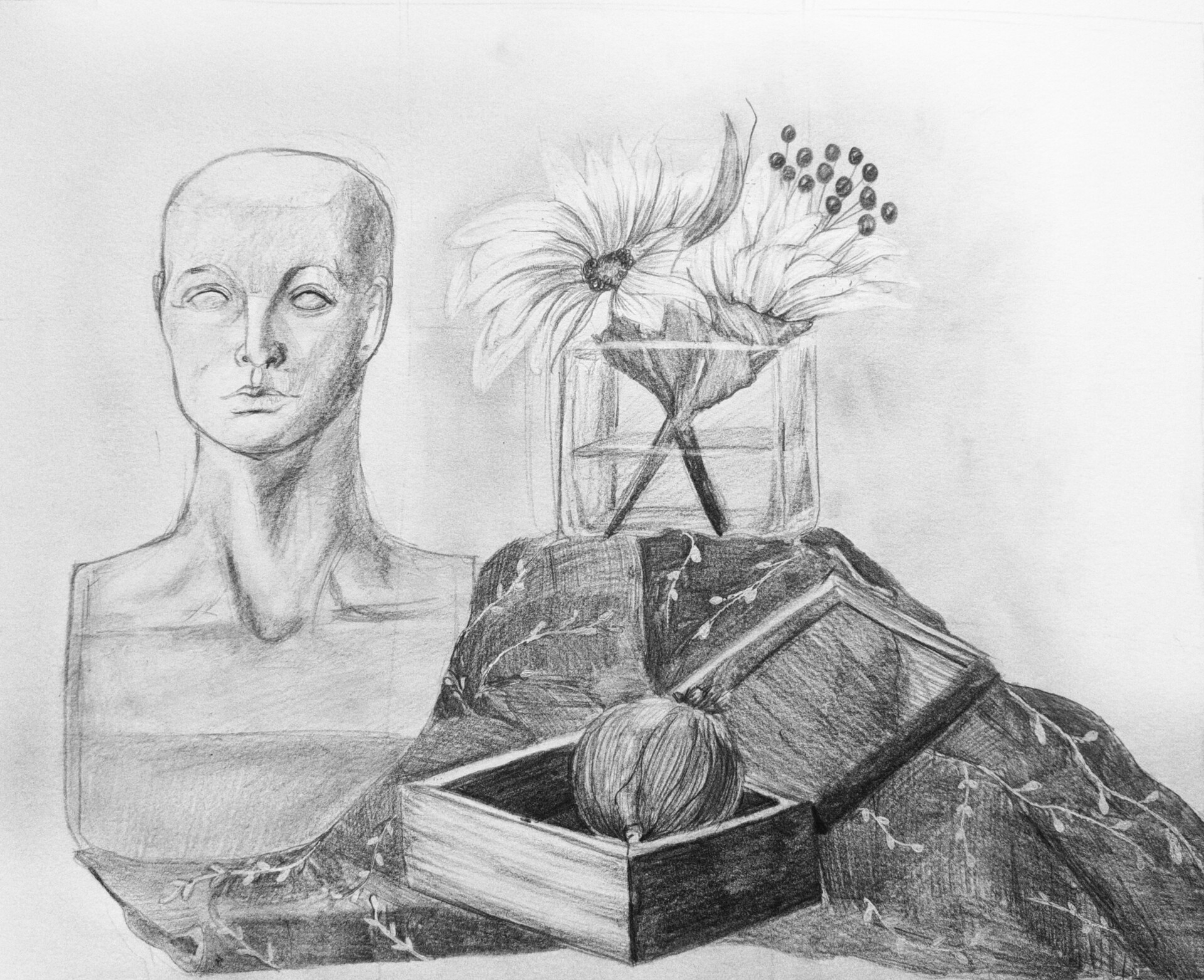 how to draw plaster head