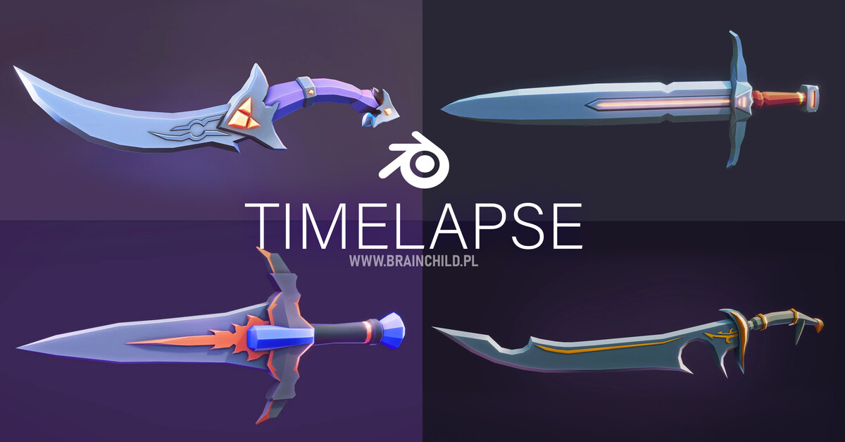 ArtStation - [TIMELAPSE] 3D Modeling in Blender 4 Lowpoly Weapon ...