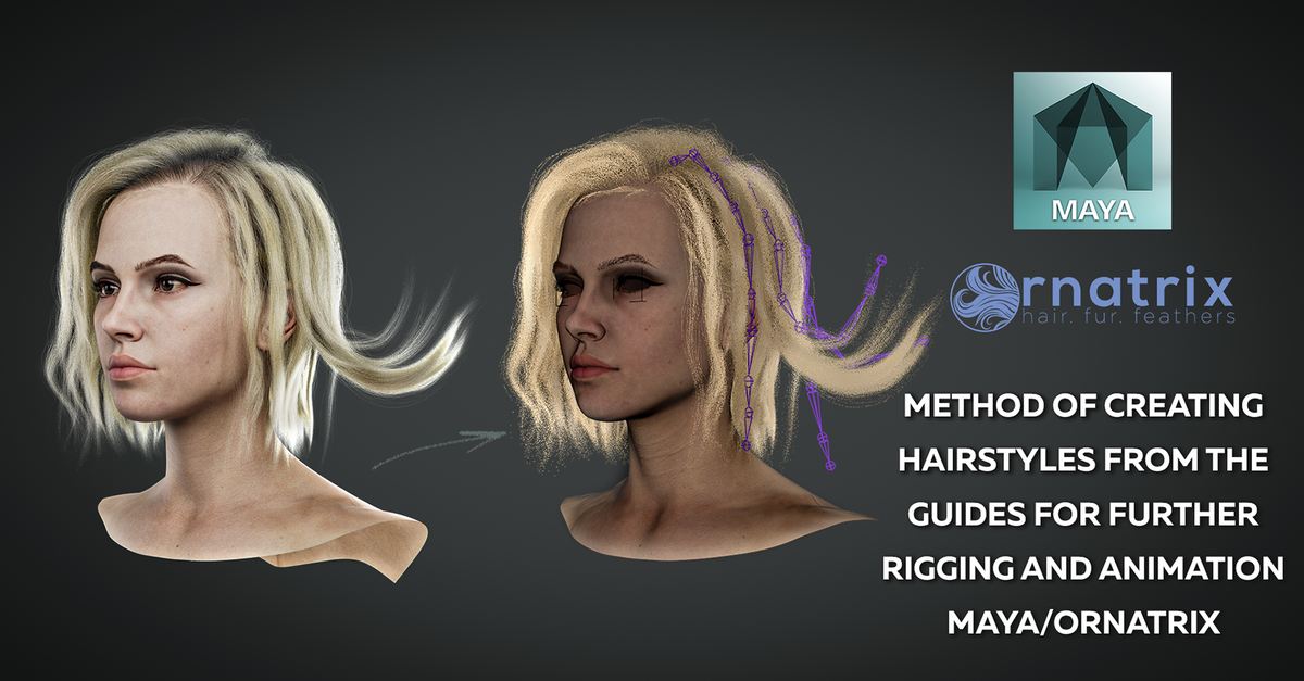 ArtStation - Method of creating hairstyles from the guide for further rigging and animation in ...