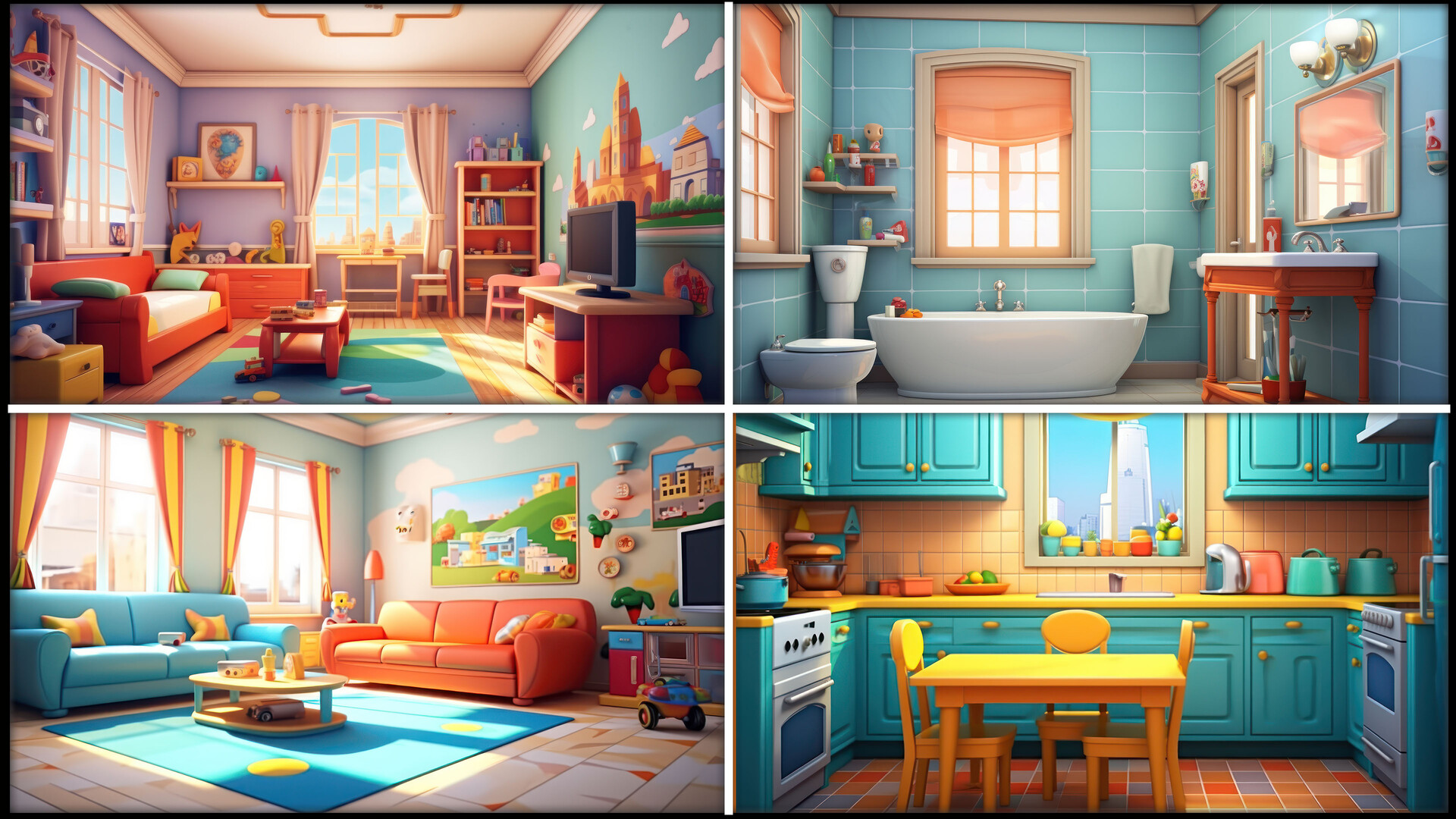 Ferial Concept - Cartoon House - Interior Design Reference Image Pack