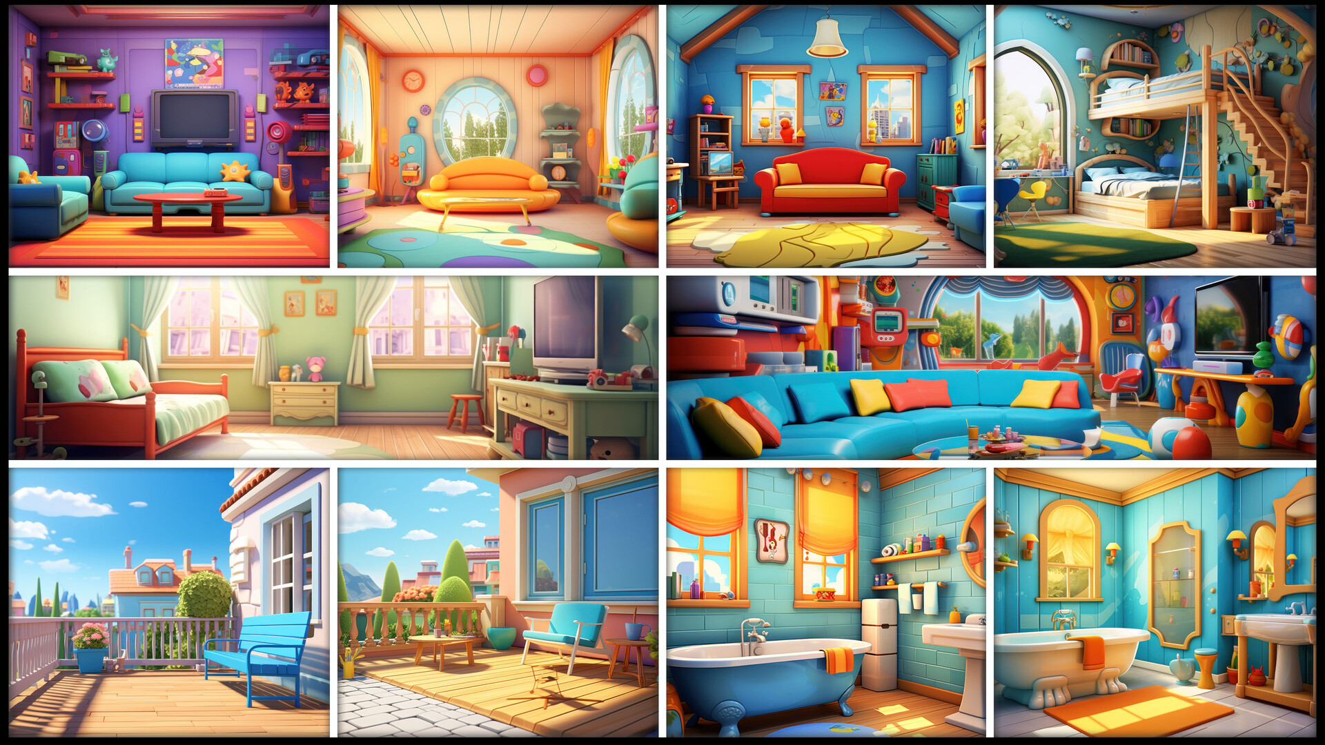 Ferial Concept - Cartoon House - Interior Design Reference Image Pack