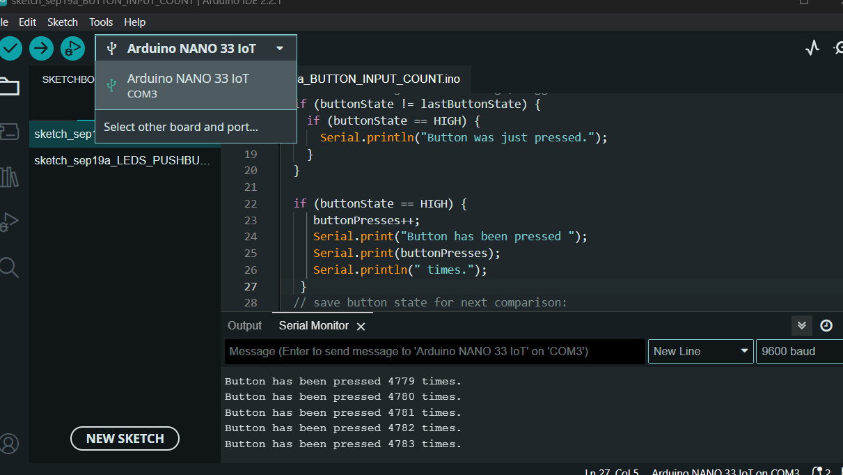 Nathan Duker Art - ITP: Intro To Physical Computing Week 2: Digital Inputs and Outputs