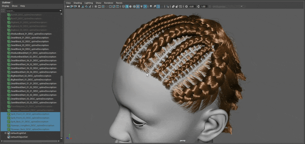 how to draw dutch braids from the front