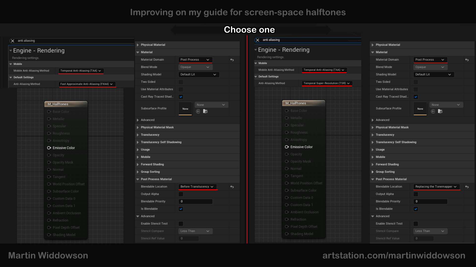 Martin Widdowson - Improving on my guide for Screen-Space Halftones.