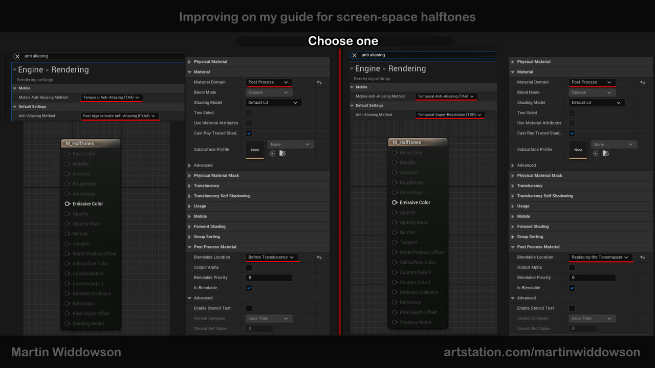 Martin Widdowson - Improving on my guide for Screen-Space Halftones.