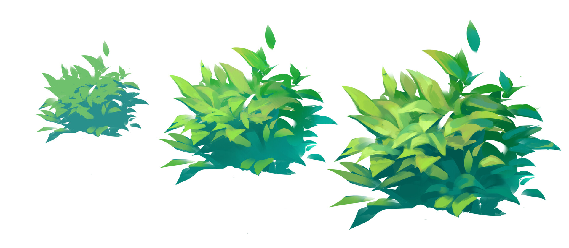 how to draw leaves from a distance