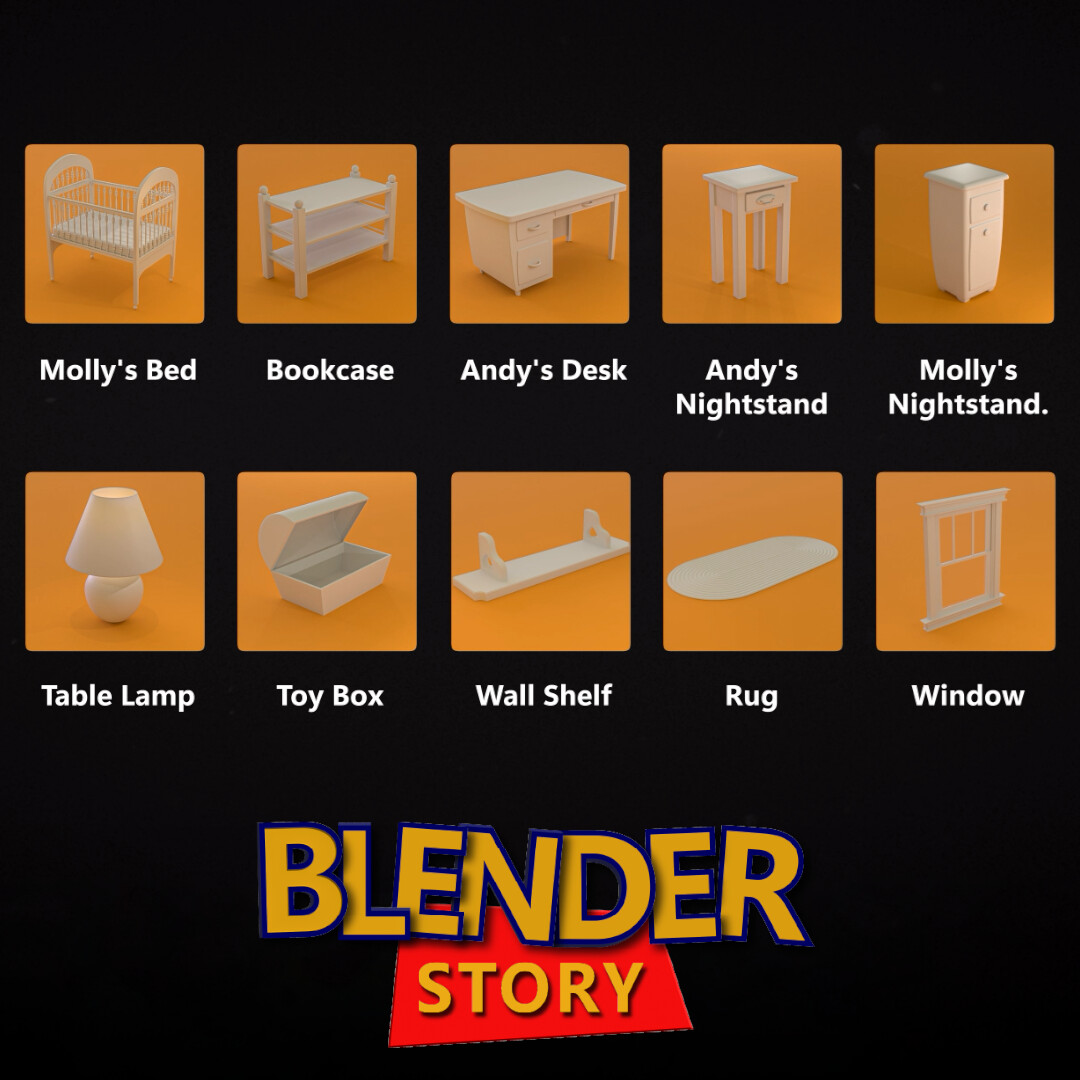 3D Assets Repository - Blender Story: From Zero to Andy's Room | Ep. 2 ...