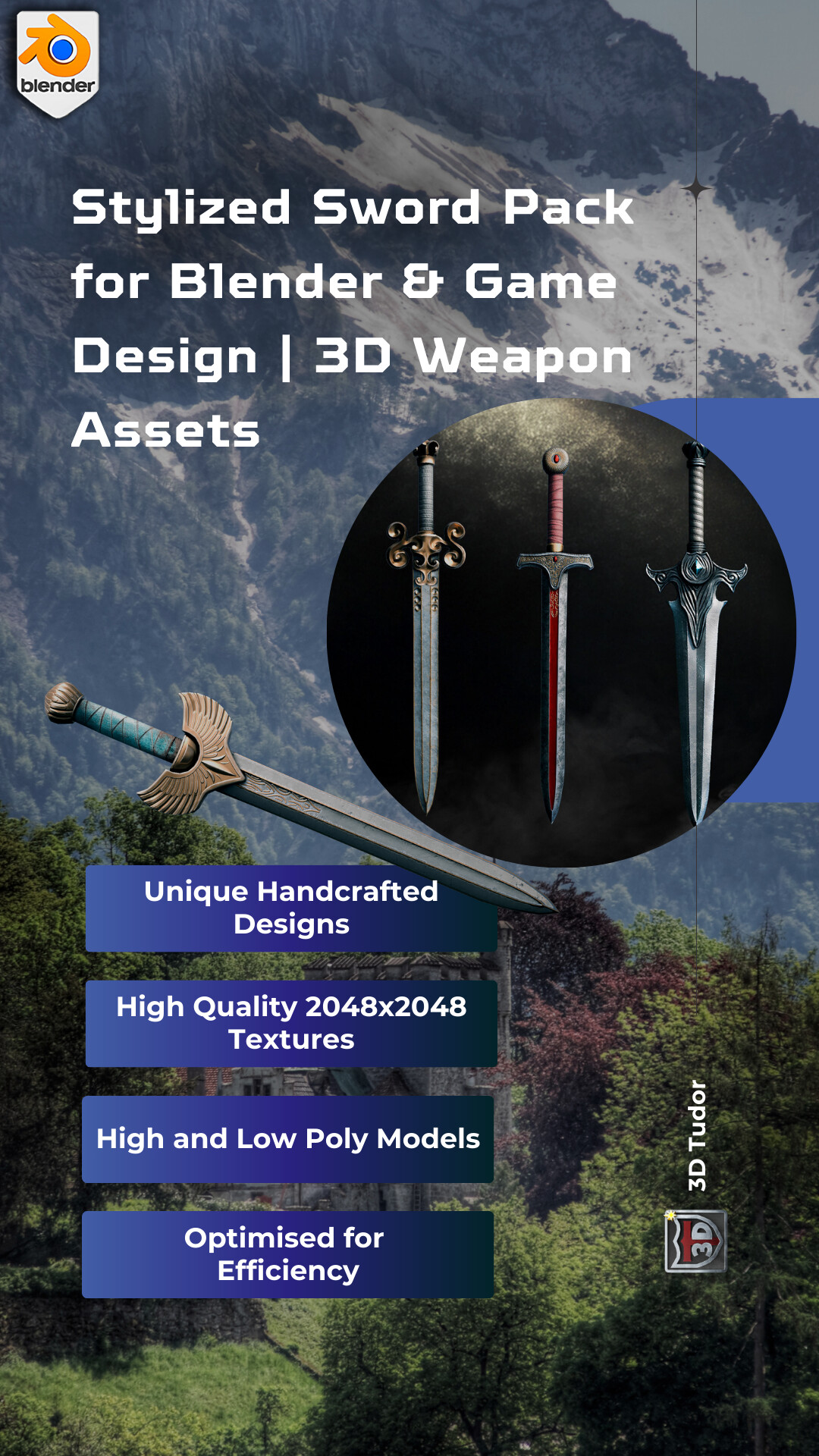 3D Tudor - ⚔️ Grab the NEW Stylized Sword Pack for Blender—50% Off ...