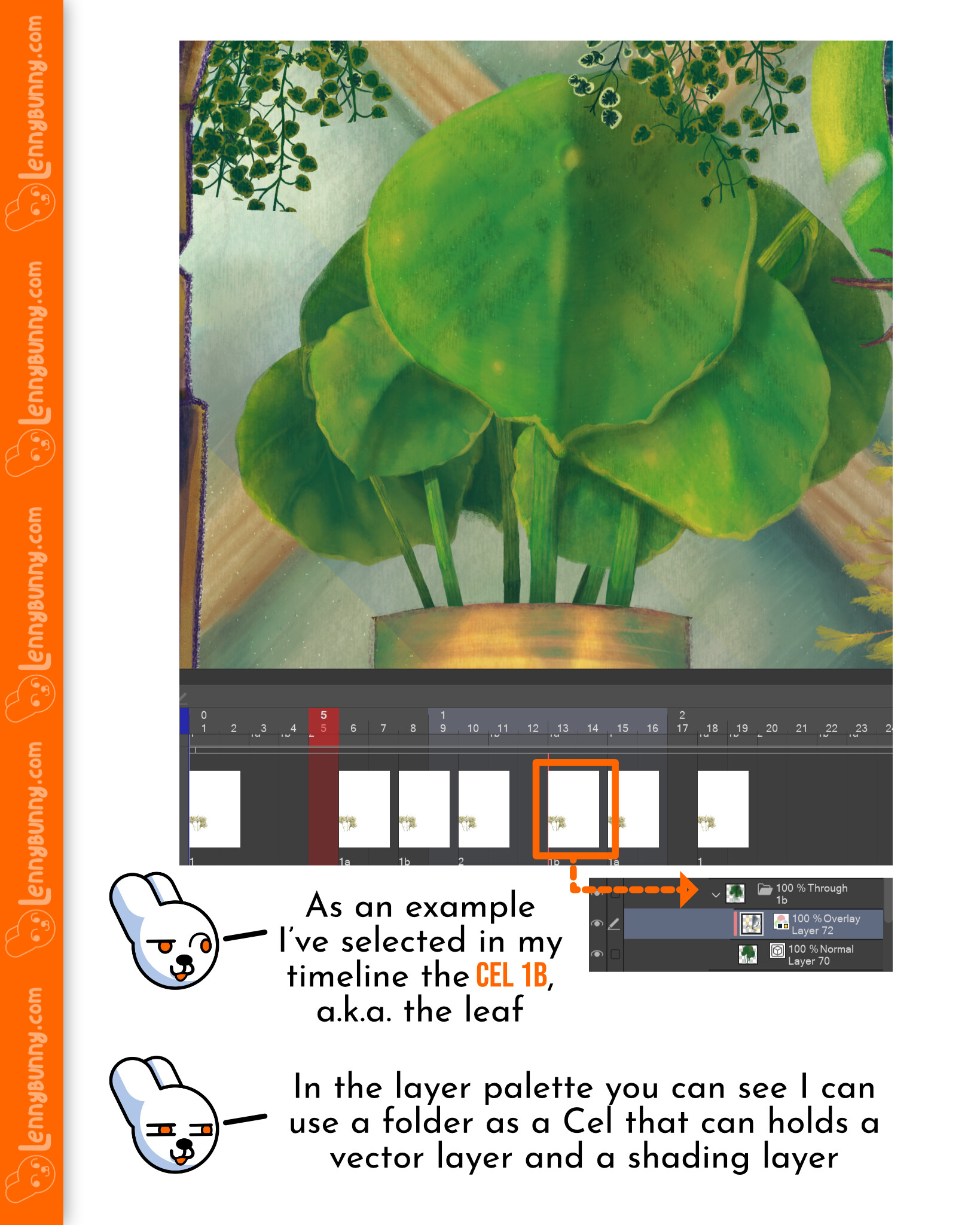 Lennybunny - CSP Animation tutorial - Difference between Frame Cel and ...