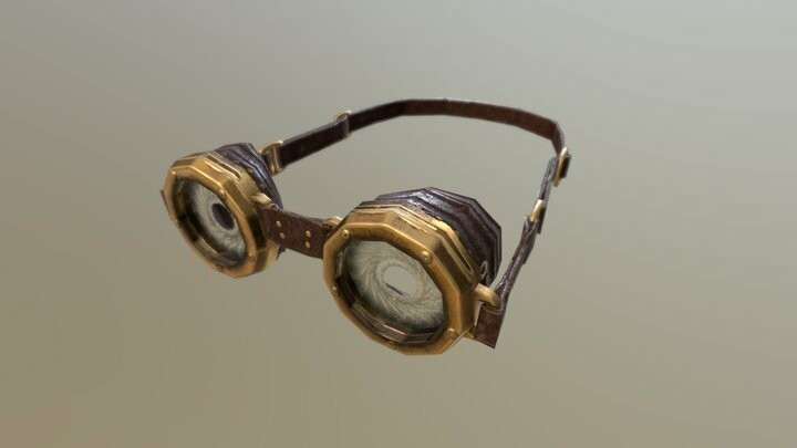 ArtStation - Steampunk Goggles, Revisited
