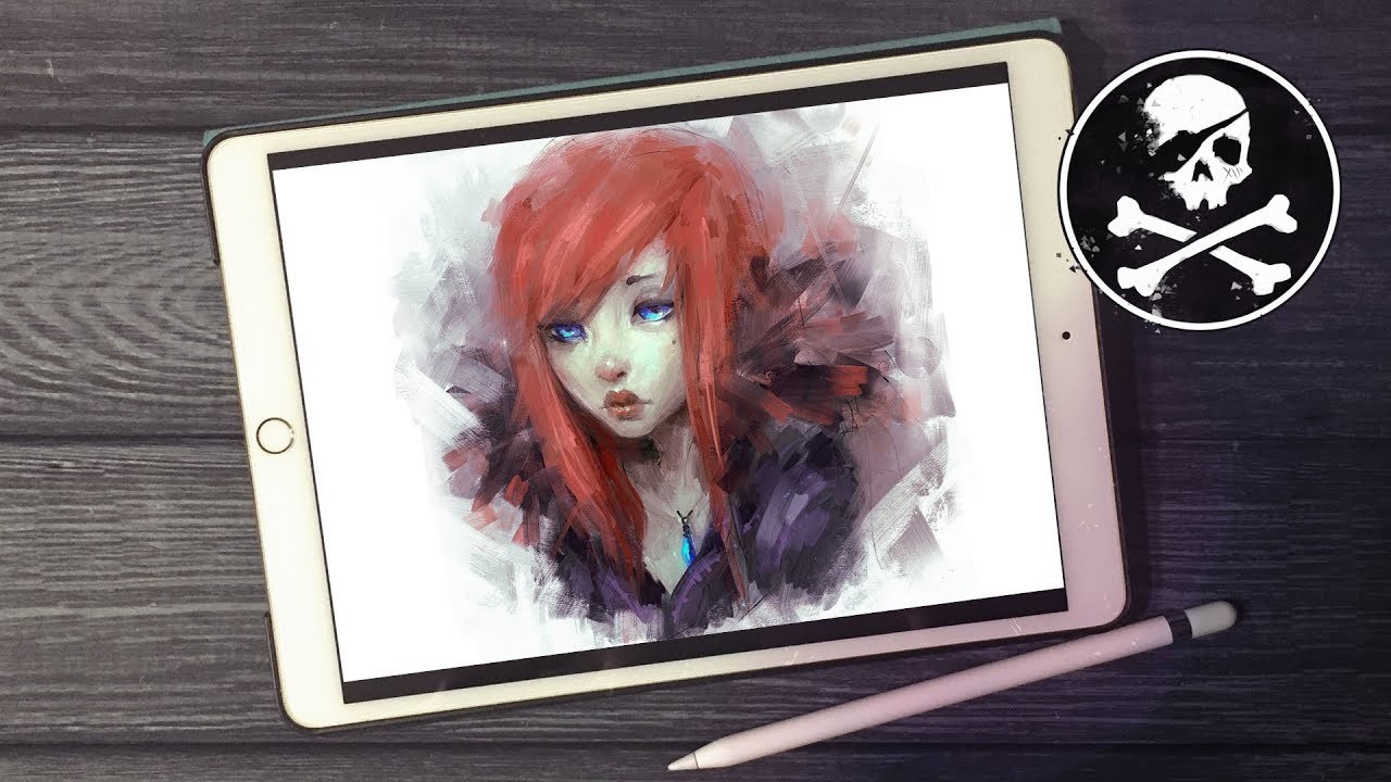 ArtStation - RED HAIR GIRL | Digital Drawing on iPad Pro