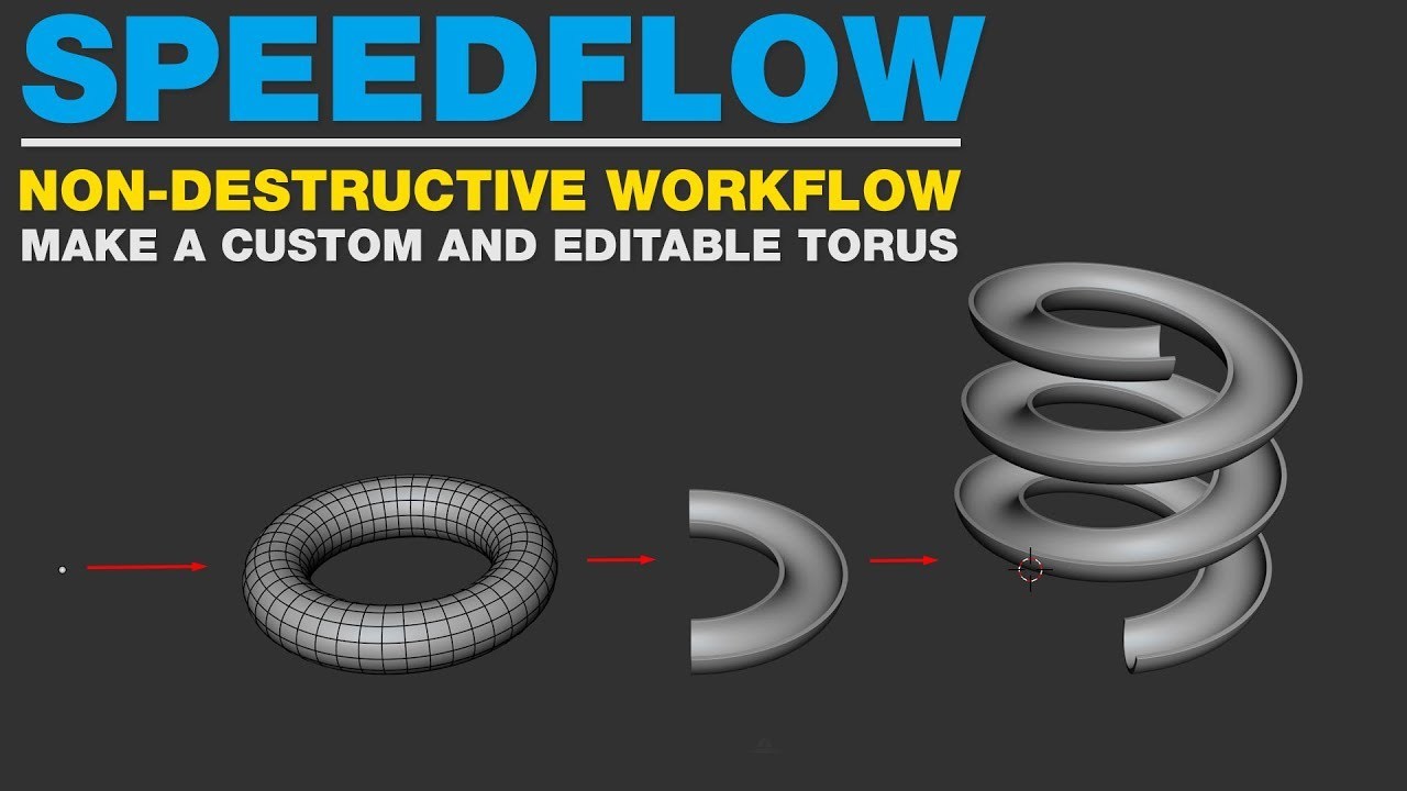 ArtStation - Speedflow - Make a 100% Custom and Editable Torus