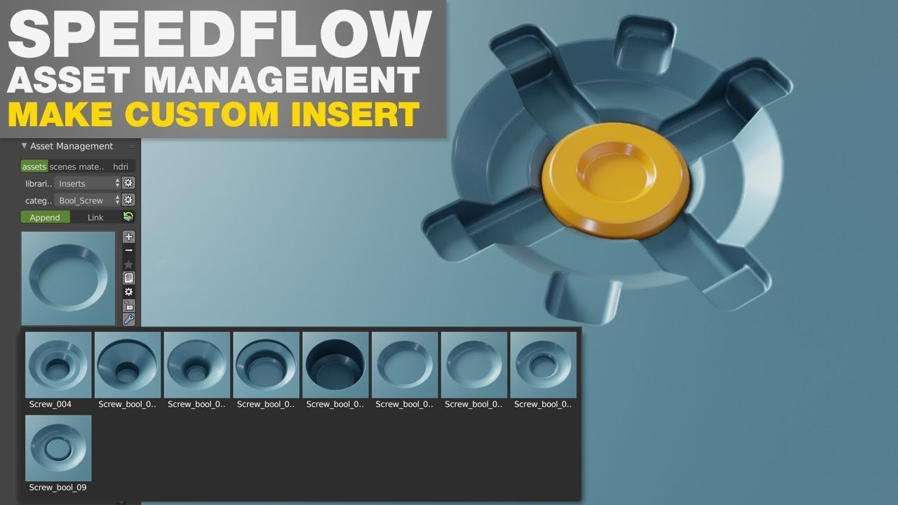 ArtStation - Asset Management - Speedflow - Create custom Inserts