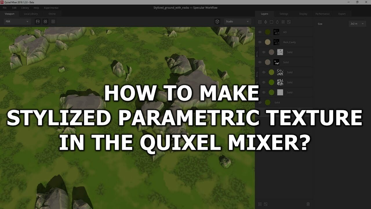 ArtStation - Quixel Mixer stylized rocks and grass in 10 minutes with ...