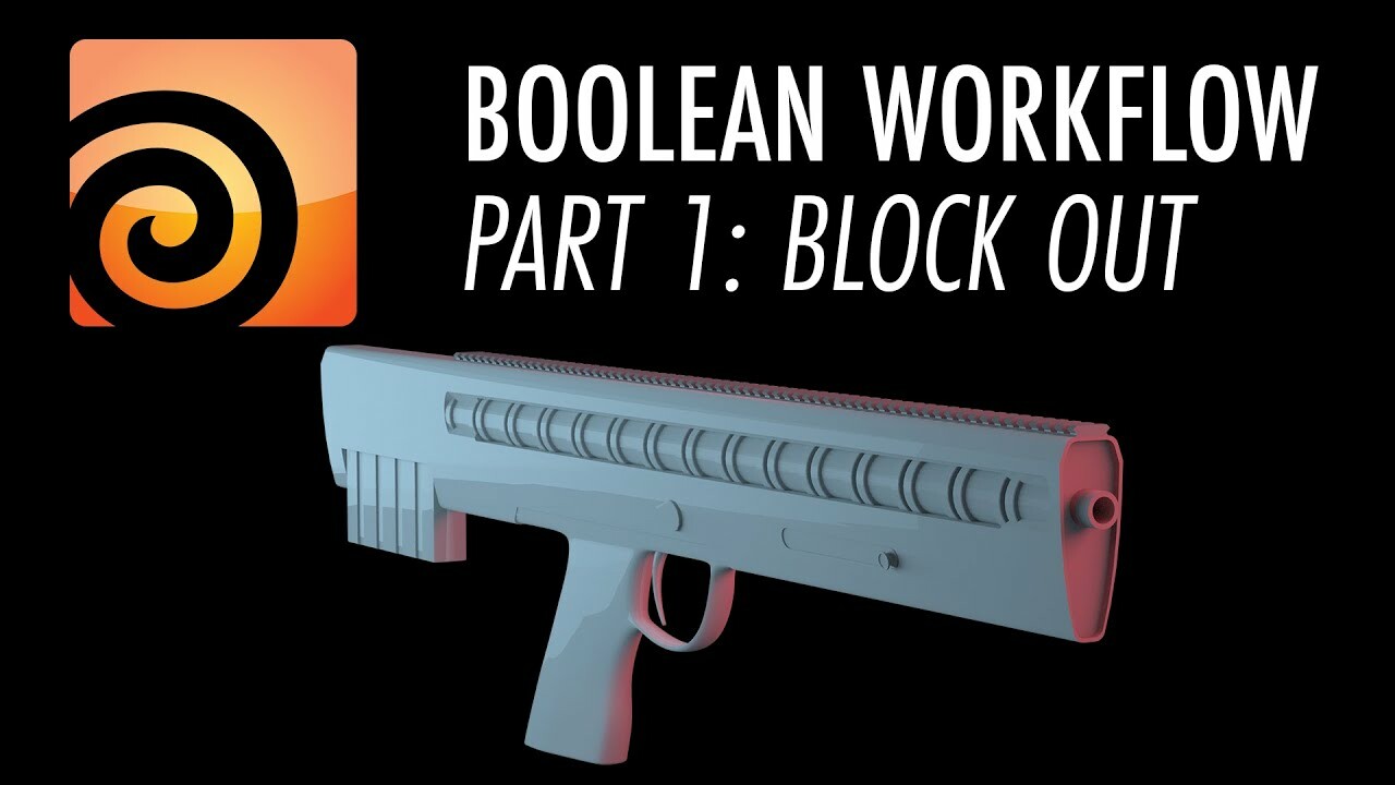ArtStation - Boolean Modeling a Coil Gun in Houdini Part 1