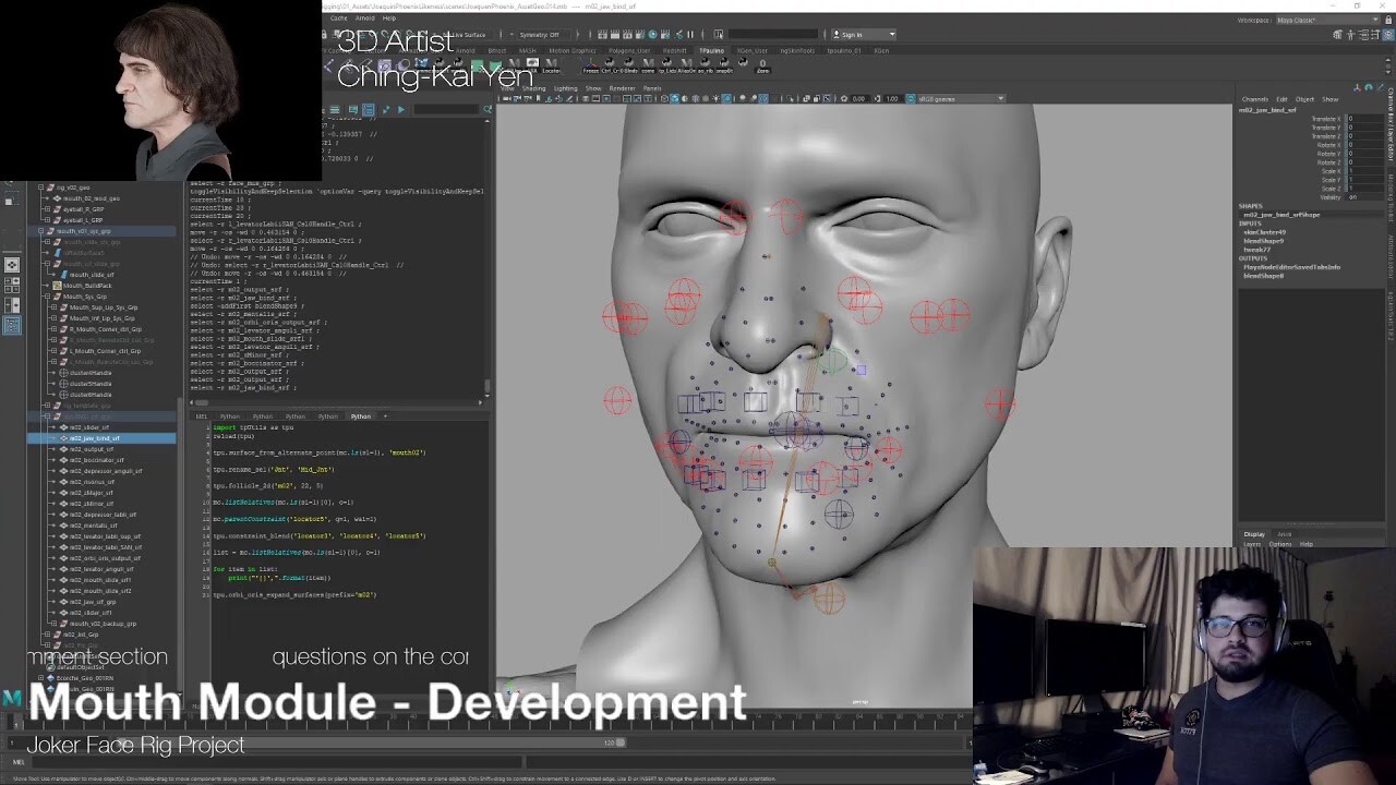 ArtStation - The Joker Project: Live Facial Rigging