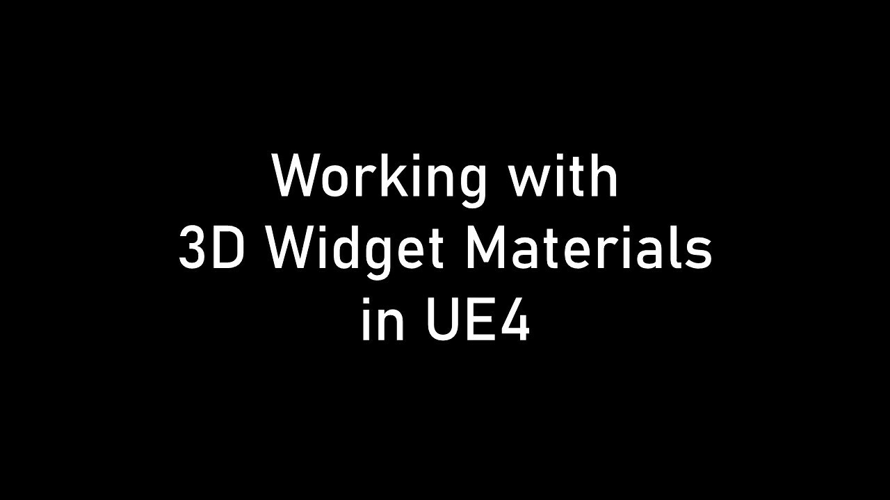 ArtStation - 3D widget materials in Unreal Engine