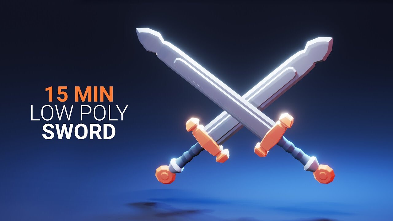 ArtStation - Creating (Low Poly) Fantasy RPG SWORD in 15 MINUTES (Speed ...