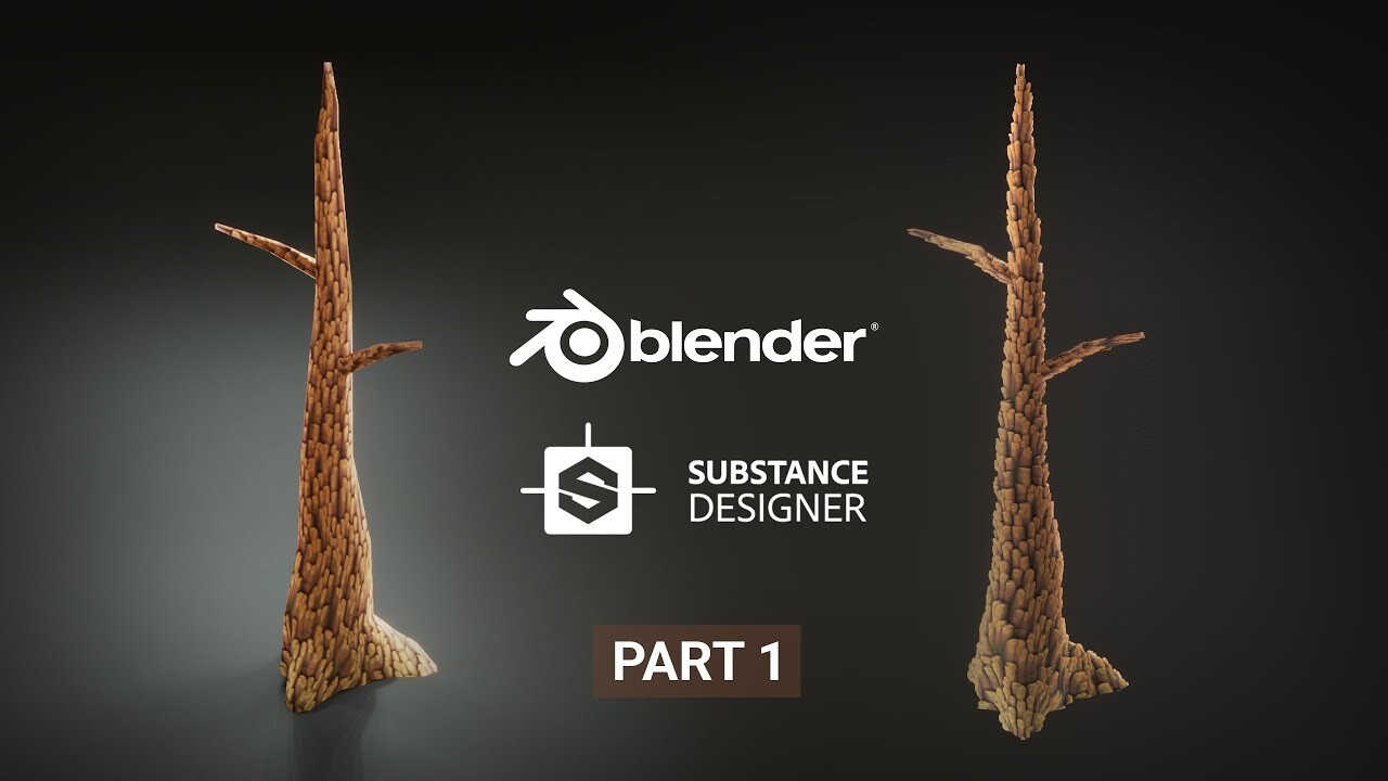 ArtStation - (Part 1) Modeling, Unwrapping & Texturing a Stylised Pine Tree Bark in Blender ...