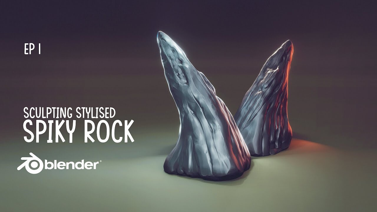 ArtStation - (Part 1) 3d Sculpting process Blender 3d - Spiky Stylised ...