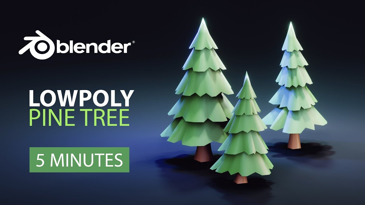 ArtStation - Lowpoly Tree in 5 MINUTES in Blender 3d