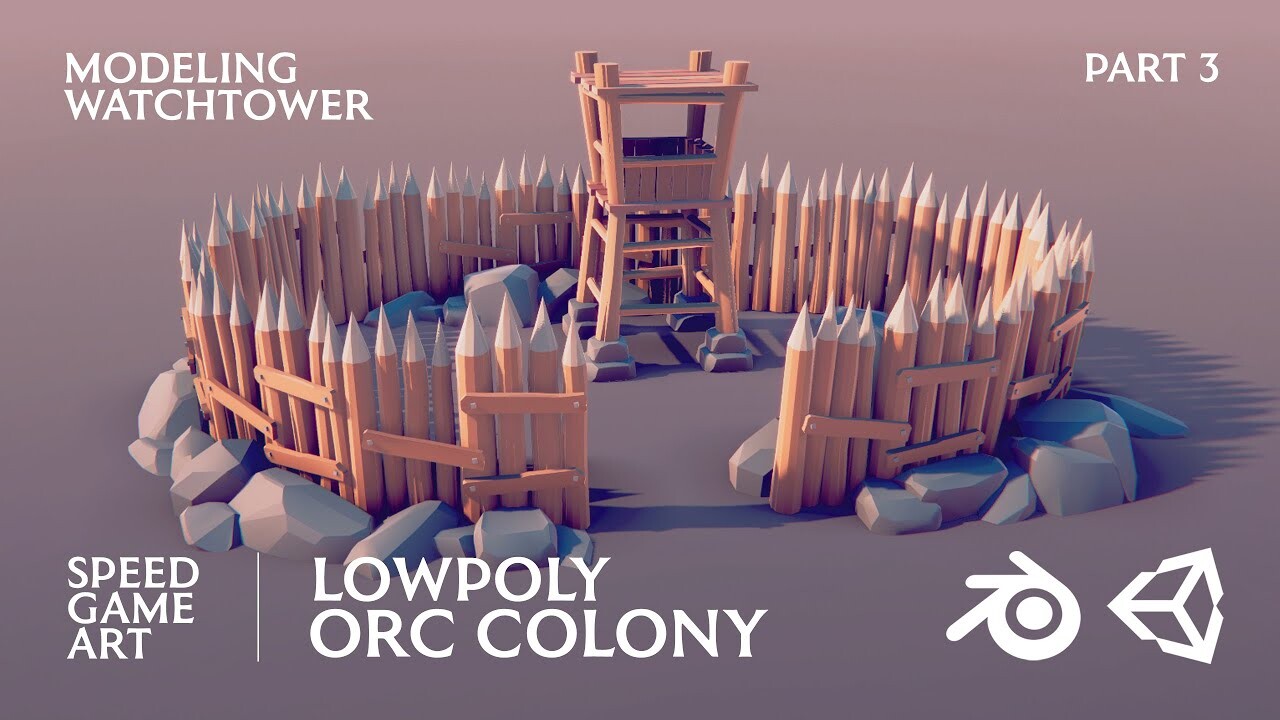 ArtStation - (ORC COLONY #03) 3d LOWPOLY Orc Village in Blender 3d ...