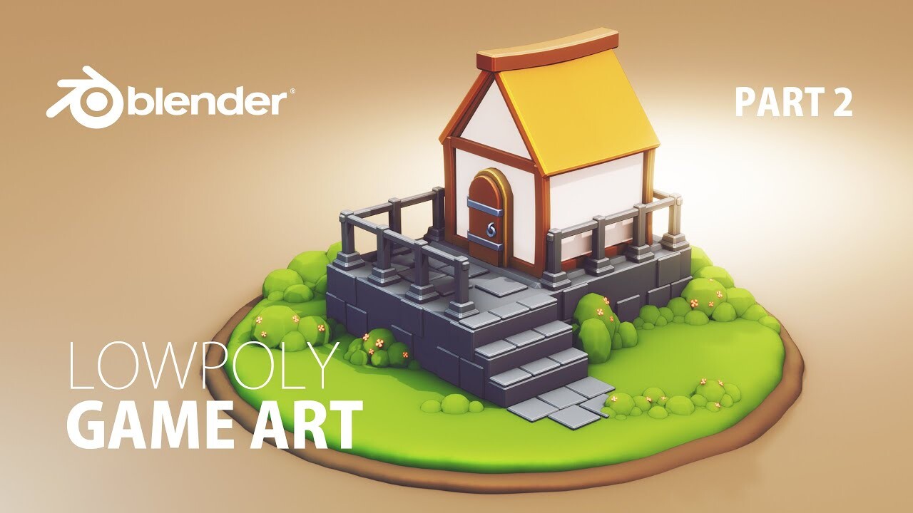 ArtStation - (2/3) Lowpoly House HUT Modeling in Blender 3d | 3d Game Art Blender 2.90 | Blender ...